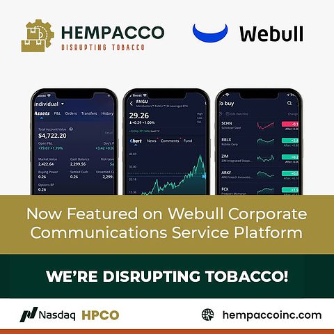 Hempacco Now Featured on Webull Corporate Communications Service ...